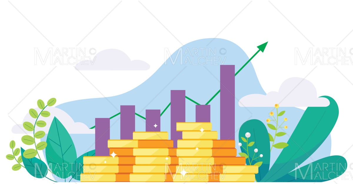 Ilustración de Vector de concepto de inversión exitosa