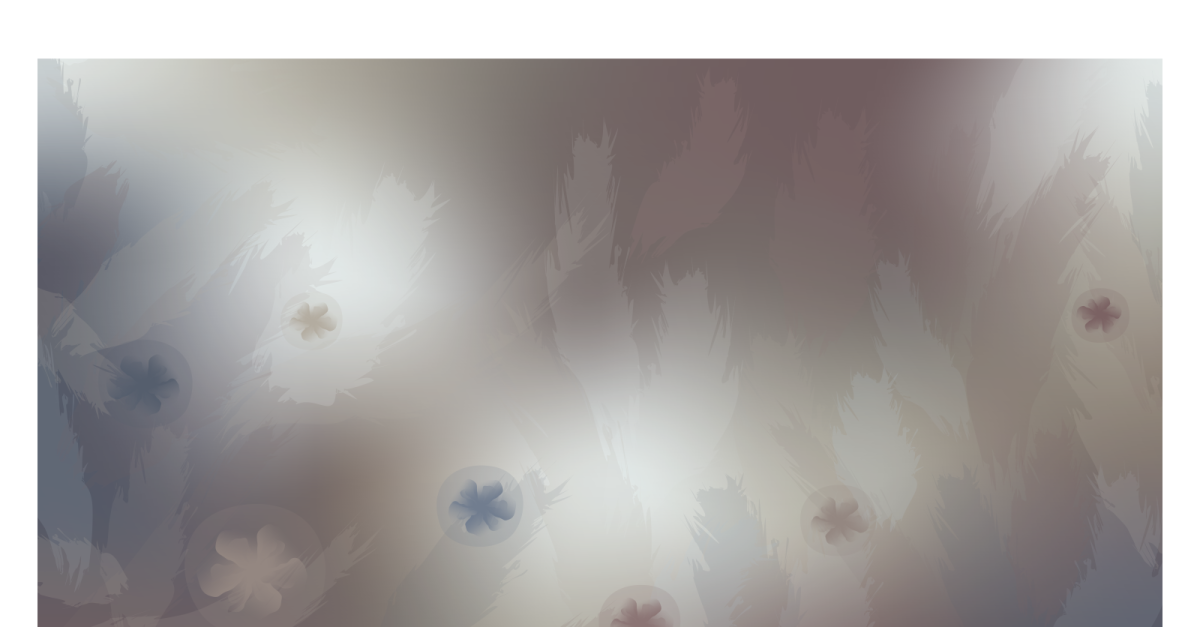 Muted Color Background Image 14400x8100px with Flowers in Bubbles