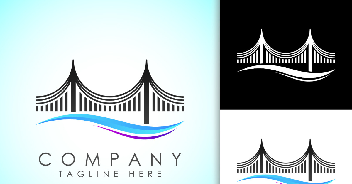 Création de logo de pont abstrait créatif4 - TemplateMonster