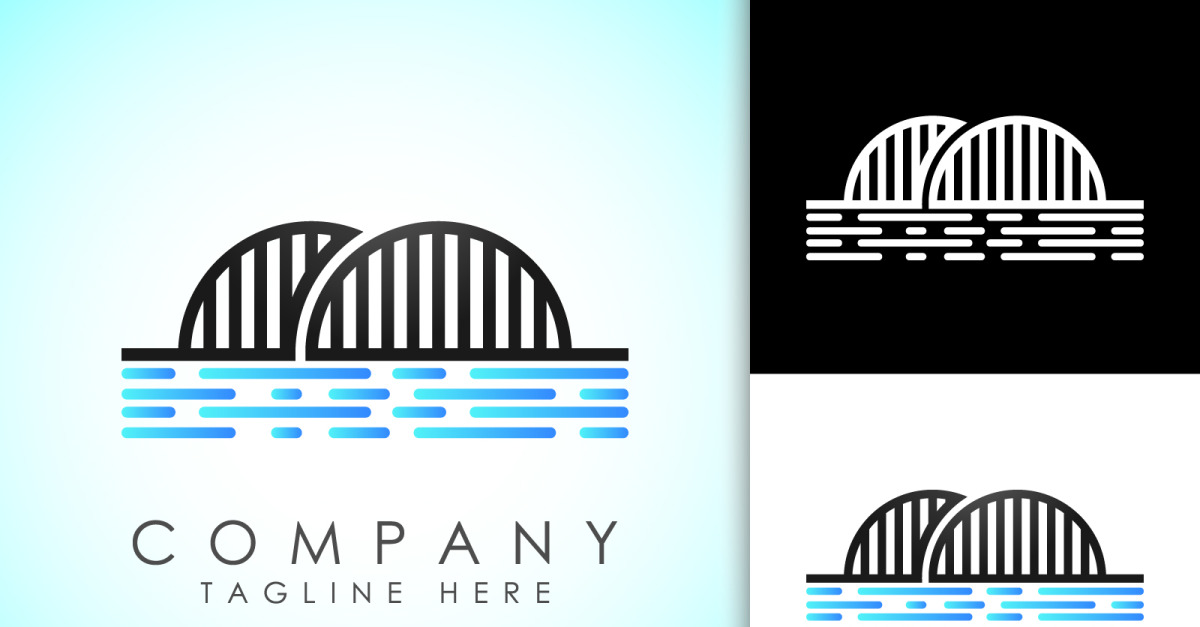 Creative abstract bridge logo design5 - TemplateMonster