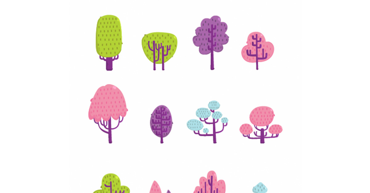 Cartoon-Doodle-Baum-Illustration #326862 - TemplateMonster