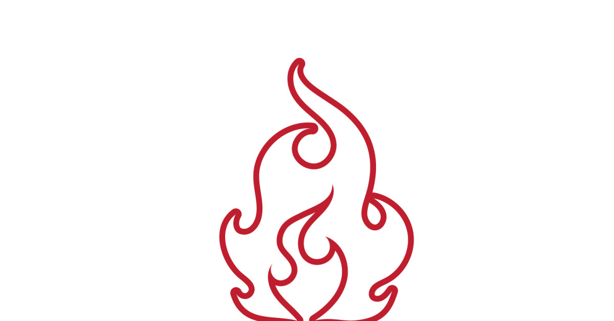 Alev ateşi sıcak yanık logo vektörü v21 - TemplateMonster