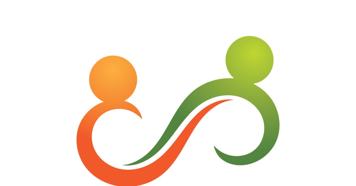 Création de logo de groupe d'équipe de personnes Infinity pour l ...