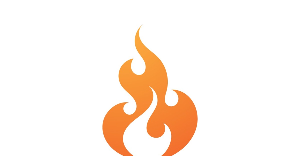 Flame fire hot burn logo vector v8 #327077 - TemplateMonster