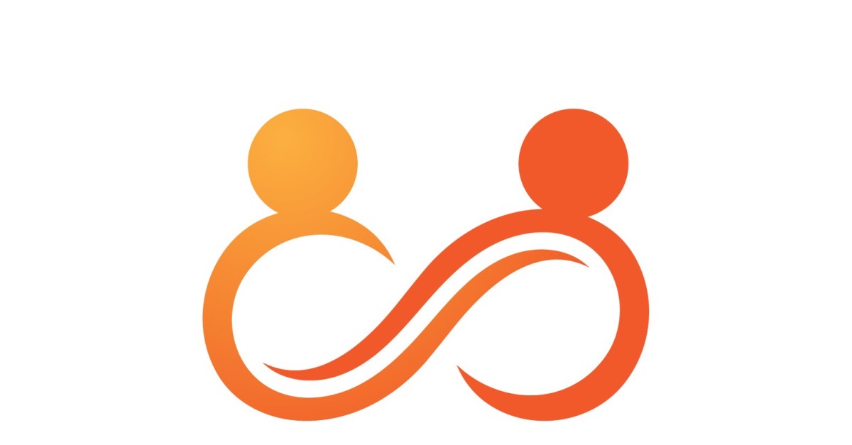 Infinity people team group logo design for company v16