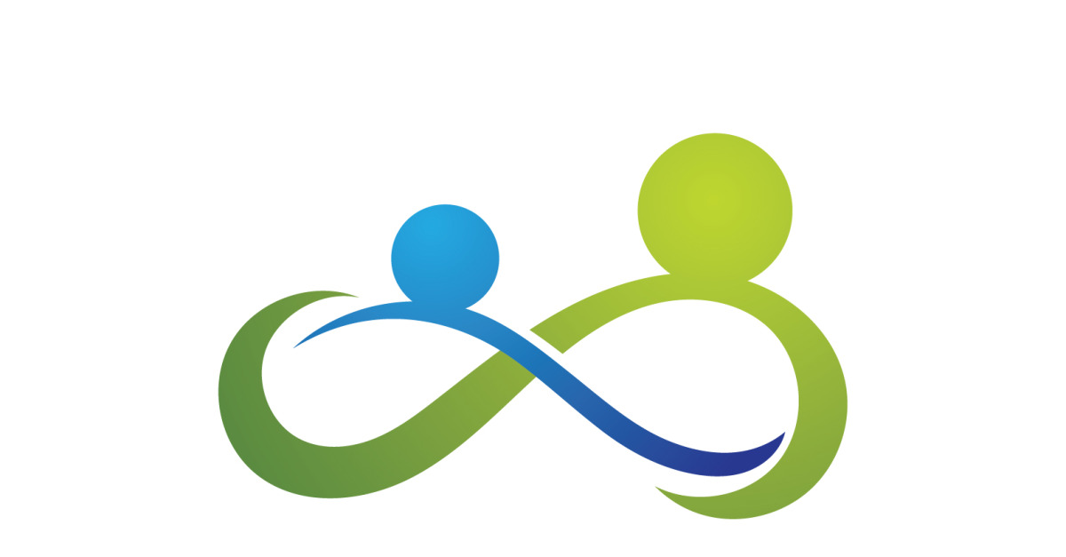 Infinity people team group logo design for company v7