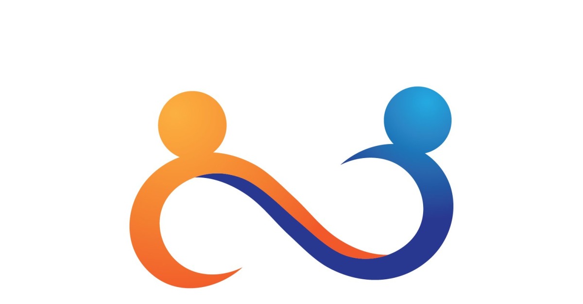 Infinity people team group logo design for company v9