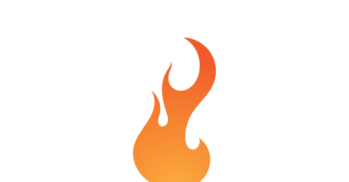 Llama fuego caliente quemar logo vector v4 - TemplateMonster