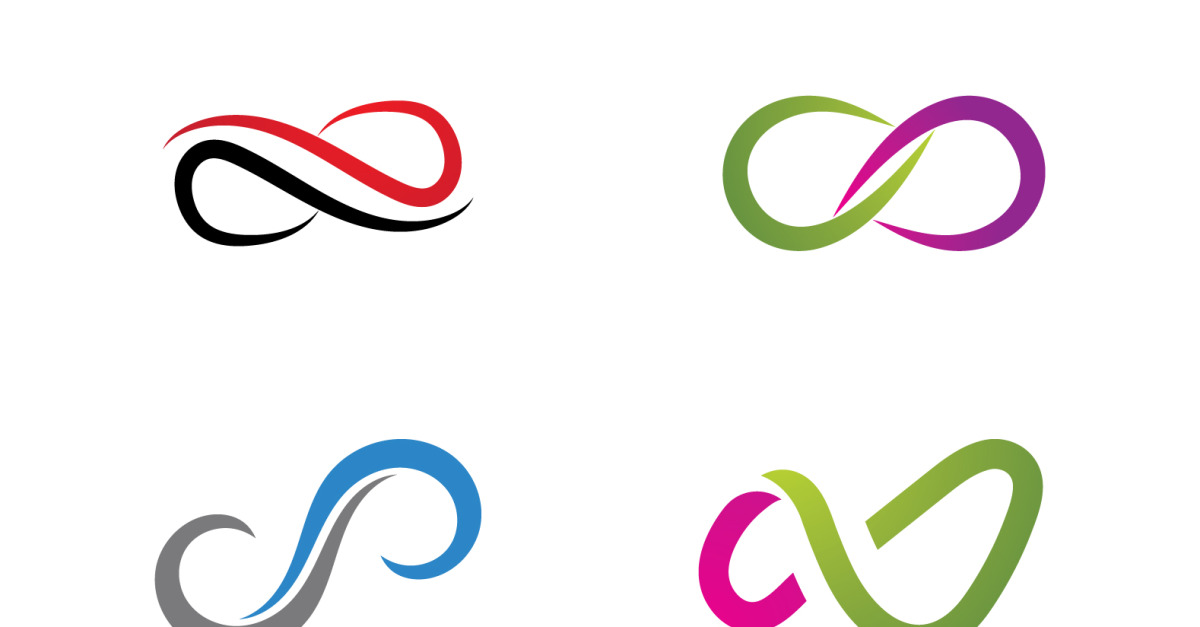 Loop diseño línea infinito logo vector v17 - TemplateMonster