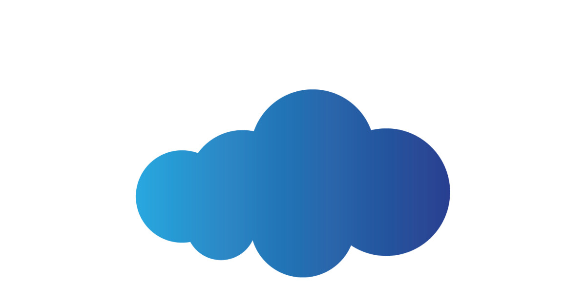 Blue cloud icon logo decoration and company design v15