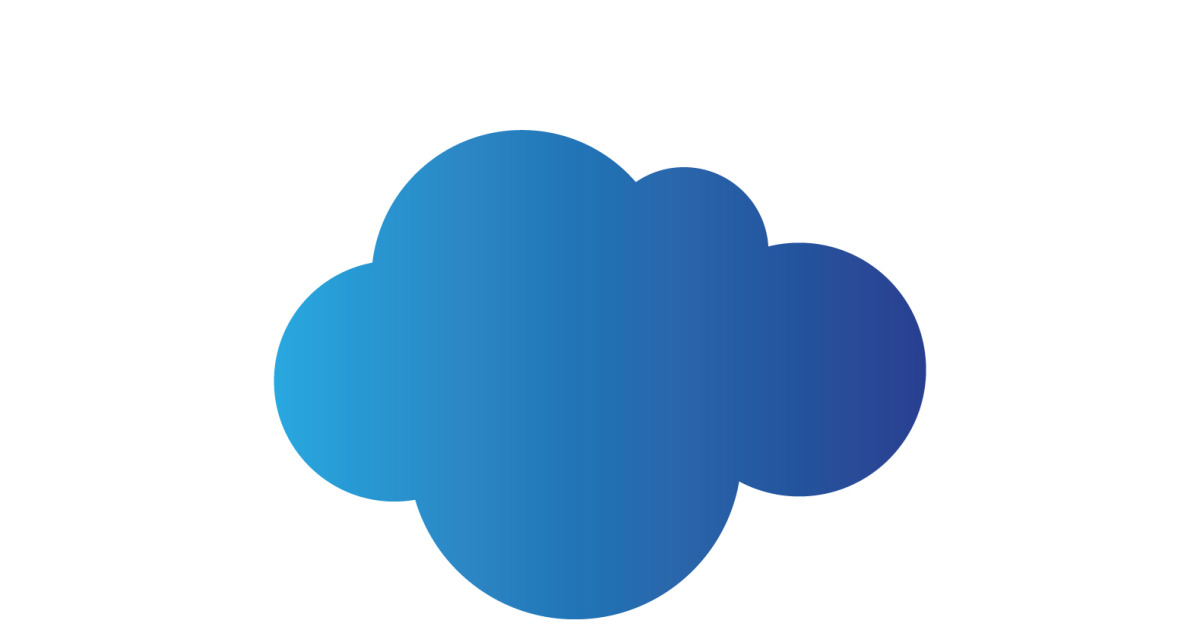 Blue cloud icon logo decoration and company design v8