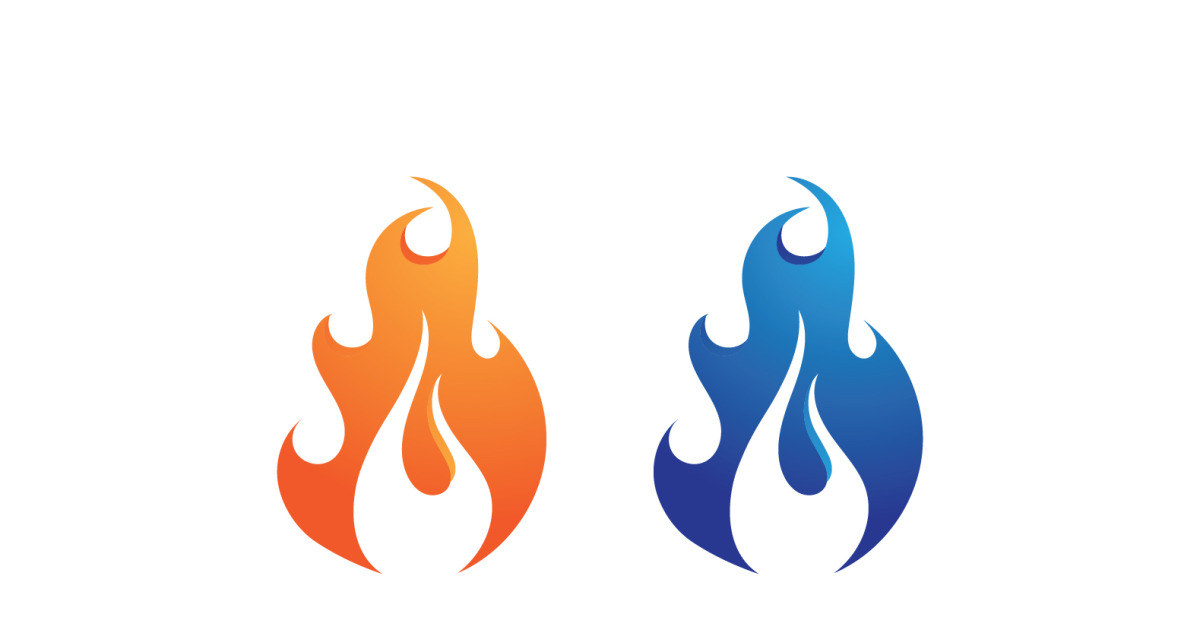Fire hot flame burn logo vector v11 #327128 - TemplateMonster