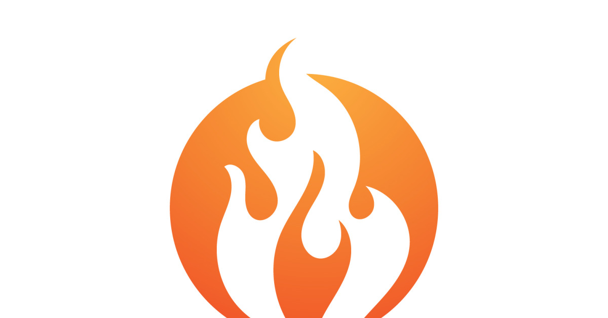 Fire hot flame burn logo vector v1 #327118 - TemplateMonster