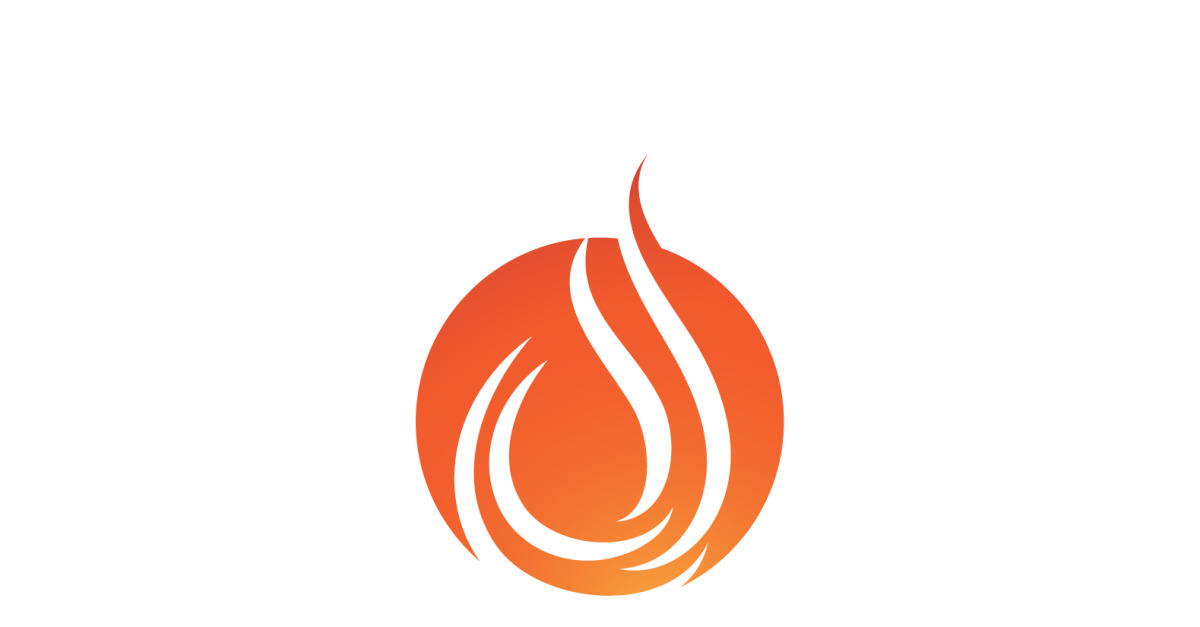 Fire hot flame burn logo vector v21 #327138 - TemplateMonster