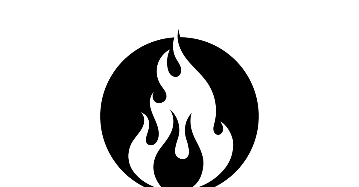Fire hot flame burn logo vector v4 #327121 - TemplateMonster