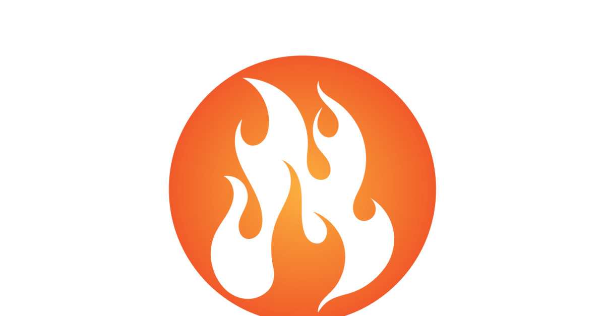 Fire hot flame burn logo vector v8 #327125 - TemplateMonster