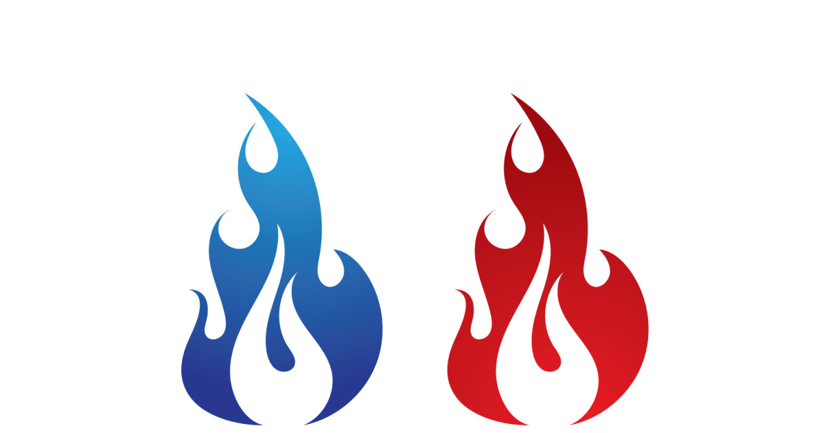 Fuego caliente llama quemar logo vector v12 - TemplateMonster