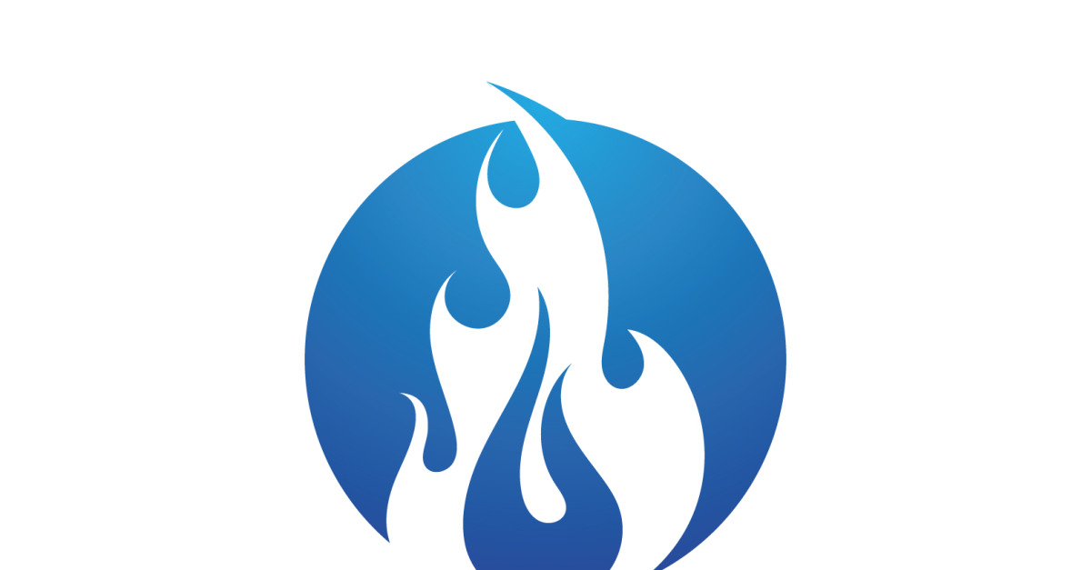 Fuego caliente llama quemar logo vector v3 - TemplateMonster