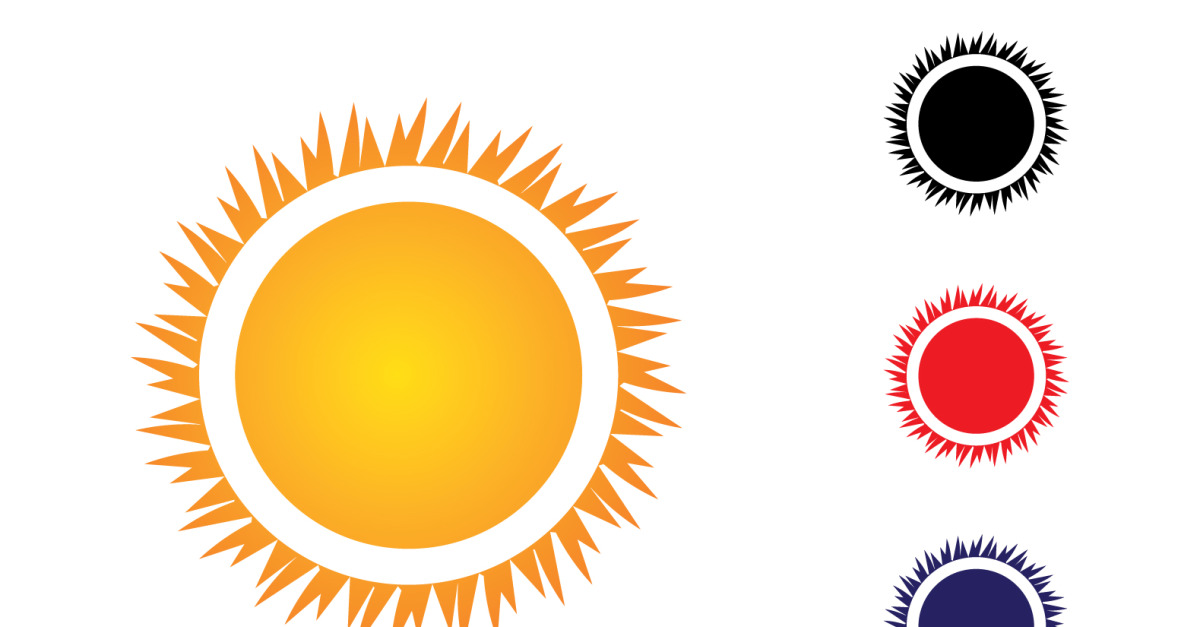 Sun Logo and symbol landscape vector v12 - TemplateMonster