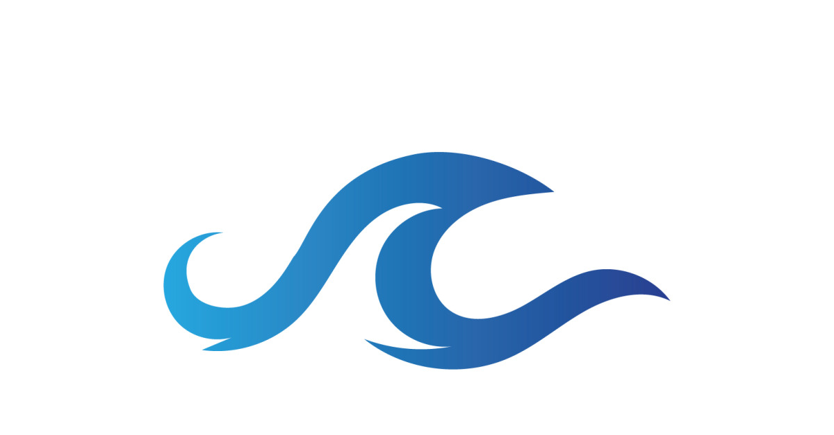 Water wave beach blue water logo vector v16 - TemplateMonster