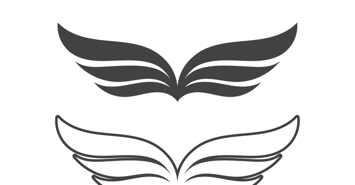 Wing bird falcon angel vector design for logo v10