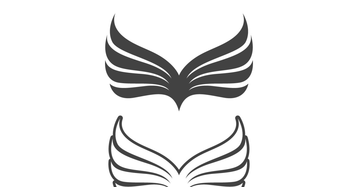 Wing bird falcon angel vector design for logo v12