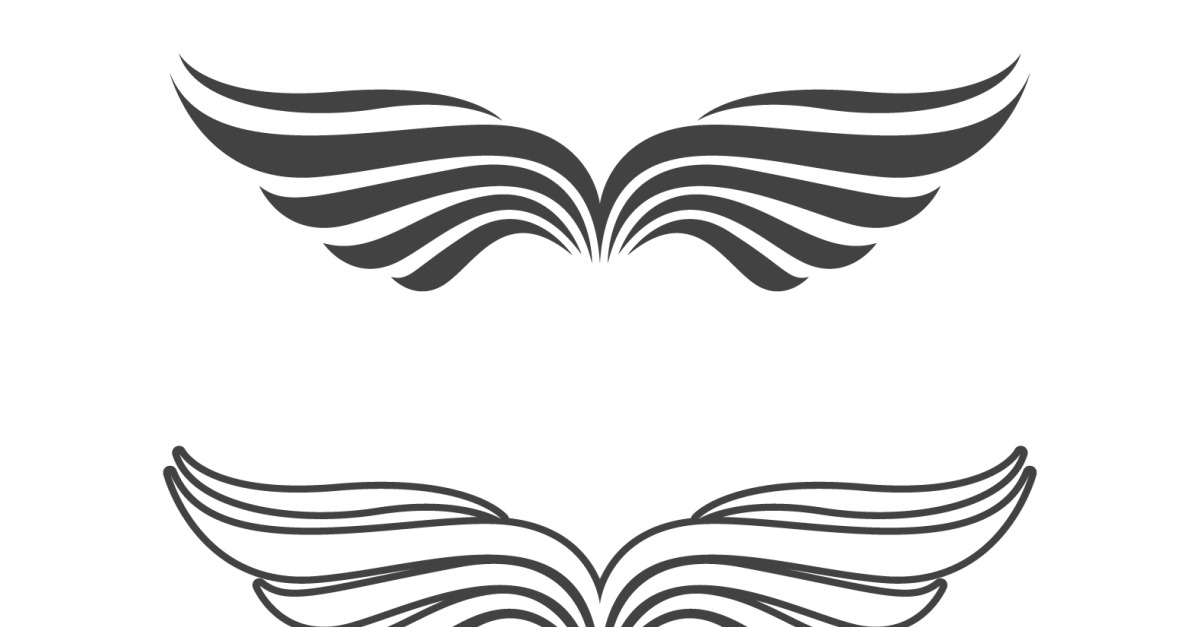 Wing bird falcon angel vector design for logo v13