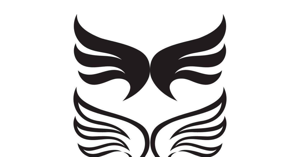 Wing bird falcon angel vector design for logo v17