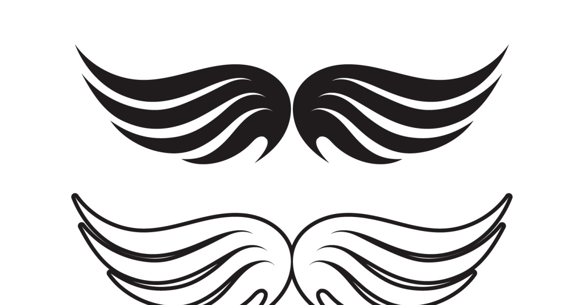 Wing bird falcon angel vector design for logo v18