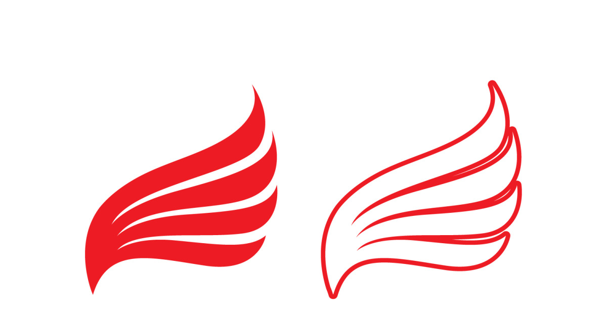Wing bird falcon angel vector design for logo v19