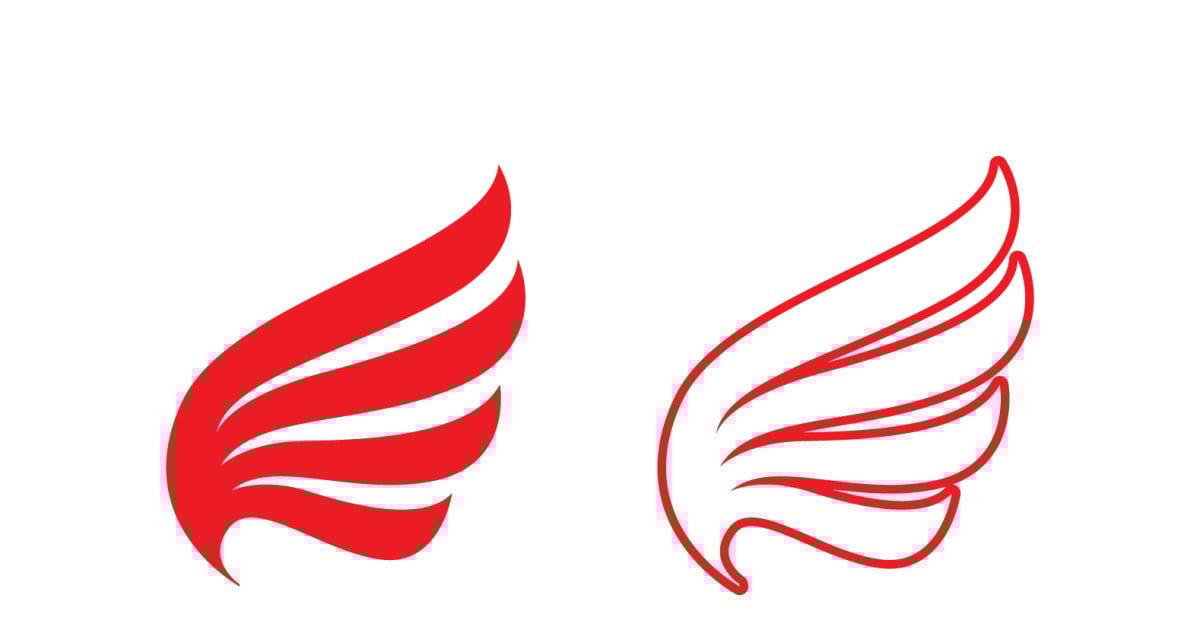 Wing bird falcon angel vector design for logo v20