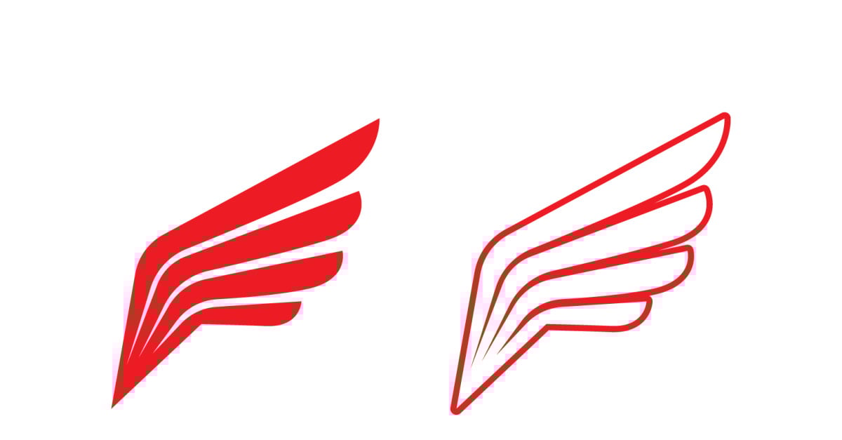 Wing bird falcon angel vector design for logo v21