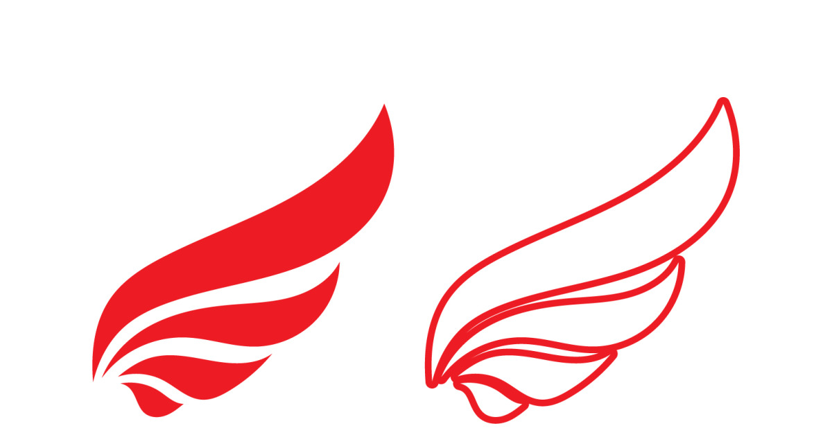 Wing bird falcon angel vector design for logo v23