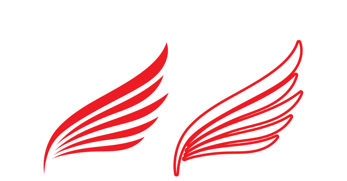 Wing bird falcon angel vector design for logo v25