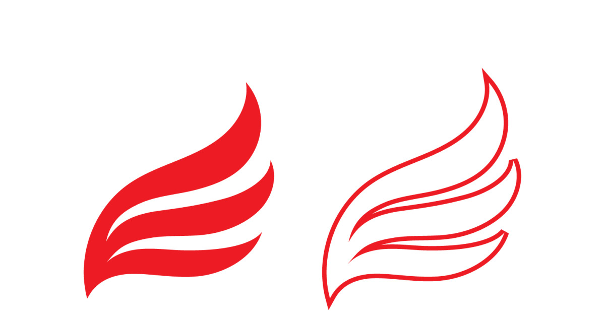 Wing bird falcon angel vector design for logo v27