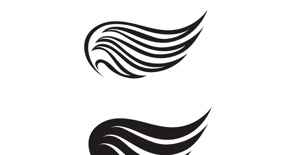 Wing bird falcon angel vector design for logo v2