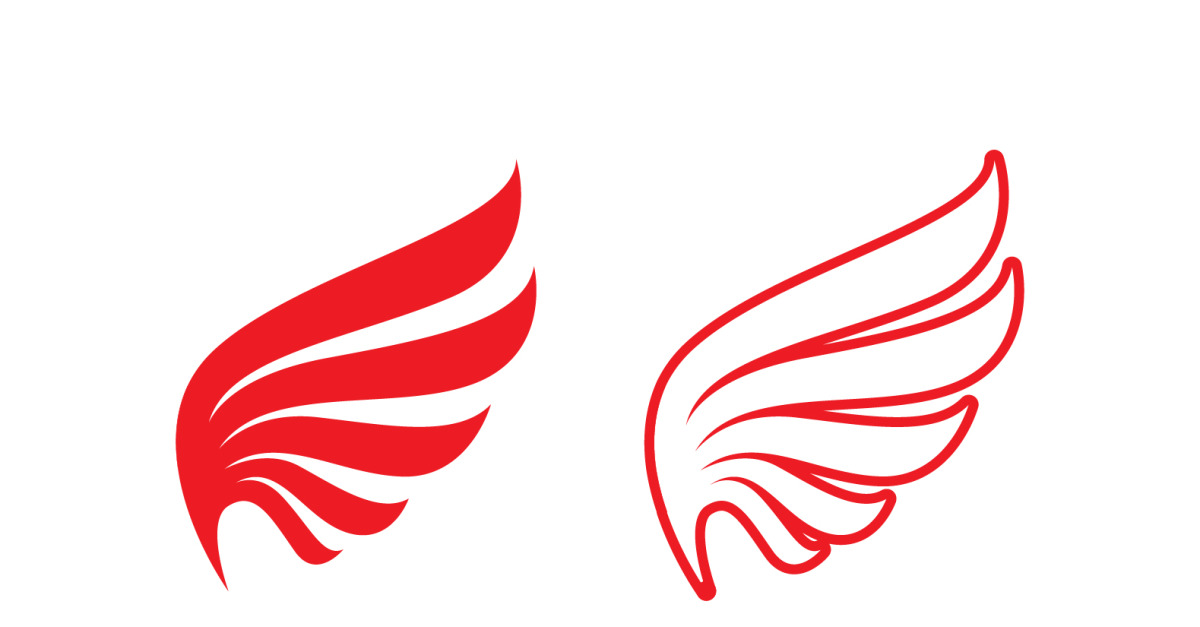 Wing bird falcon angel vector design for logo v32