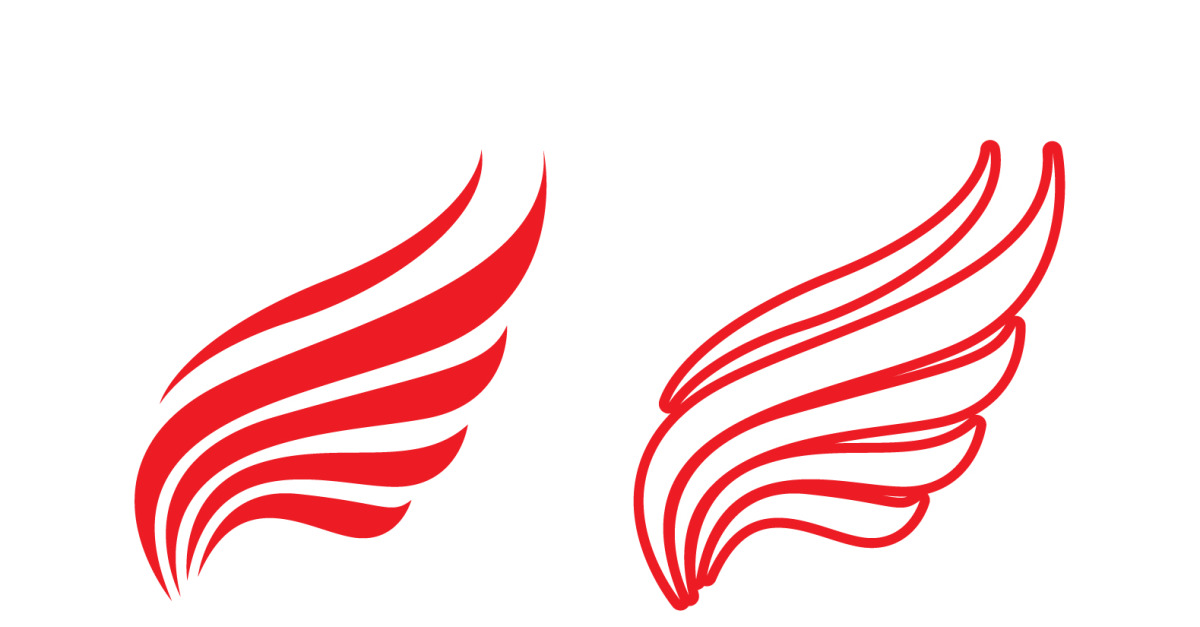 Wing bird falcon angel vector design for logo v34