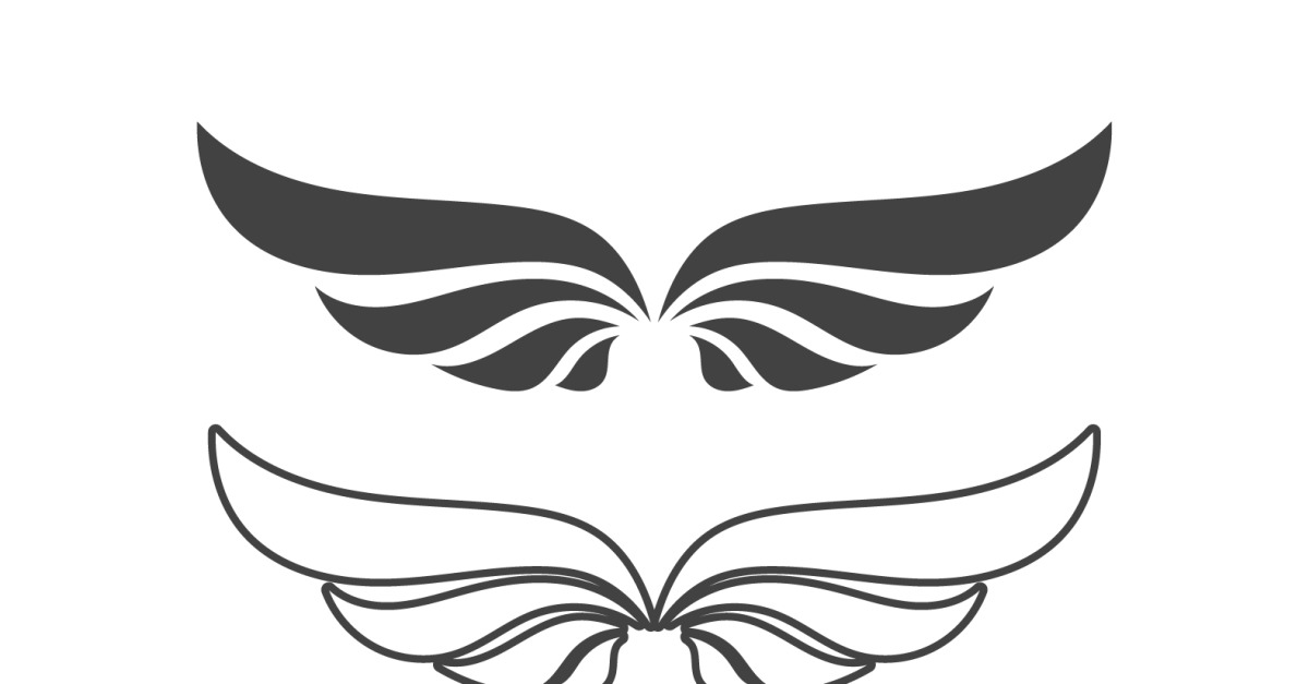 Wing bird falcon angel vector design for logo v5