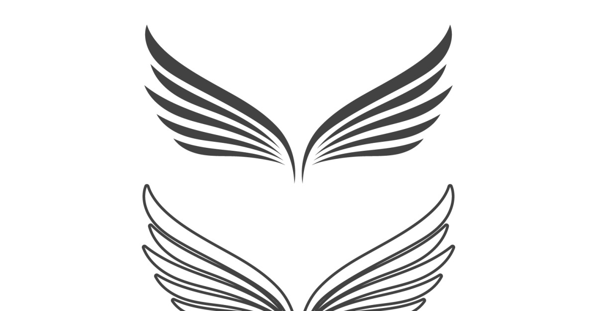 Wing bird falcon angel vector design for logo v8