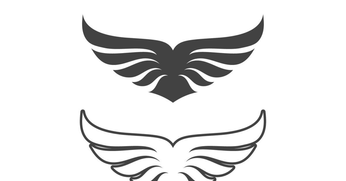 Wing bird falcon angel vector design for logo v9
