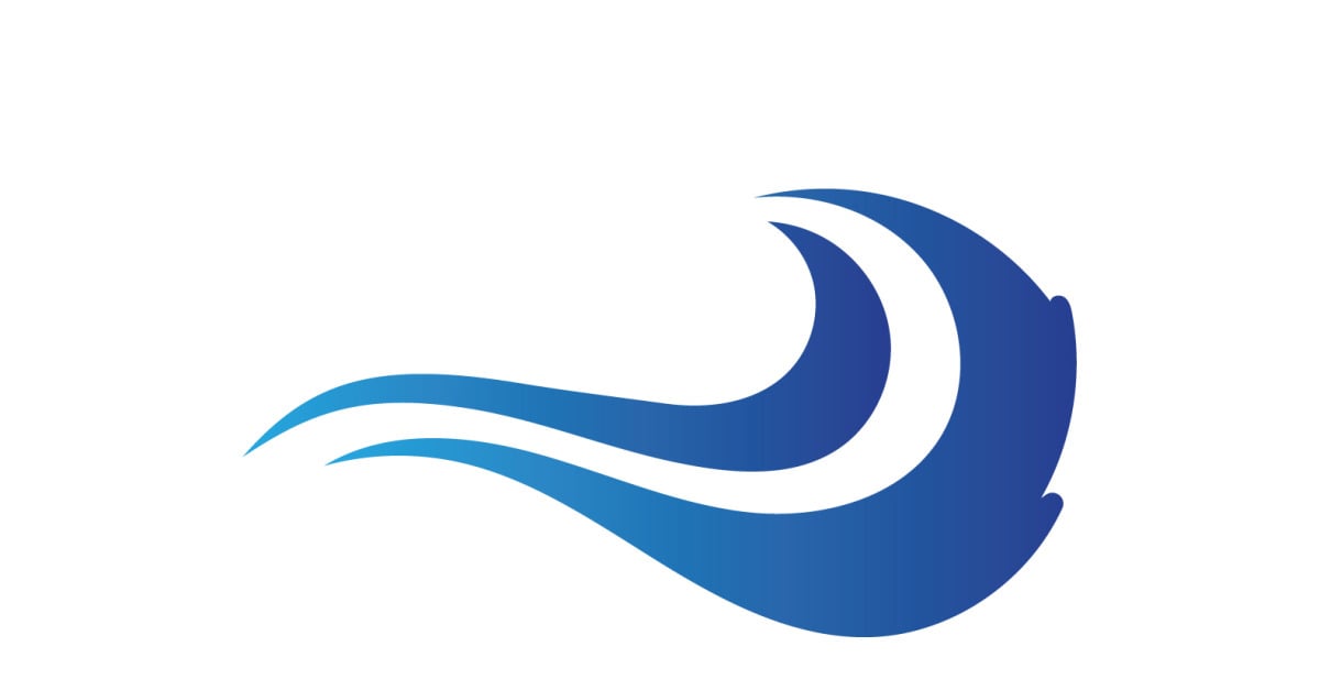 Water wave beach blue water logo vector v13 - TemplateMonster