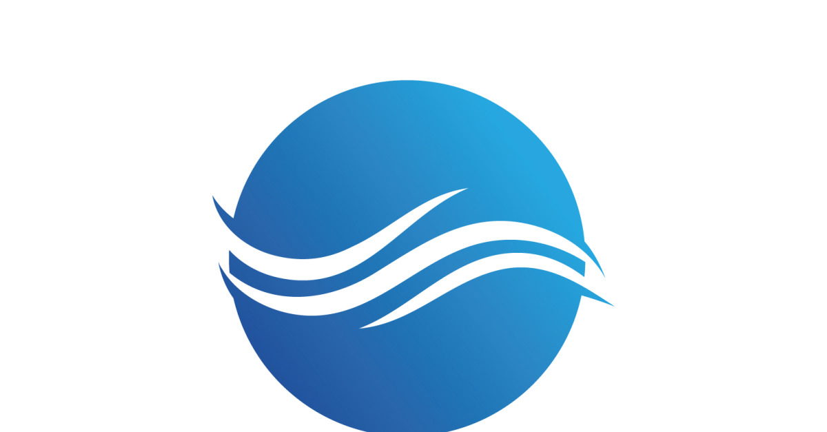 Water wave beach blue water logo vector v28 - TemplateMonster
