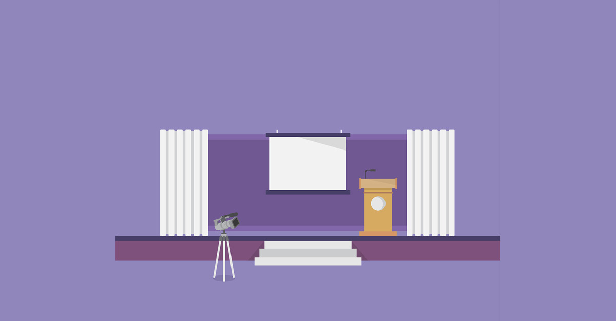 Conference Illustration Vector Background - TemplateMonster