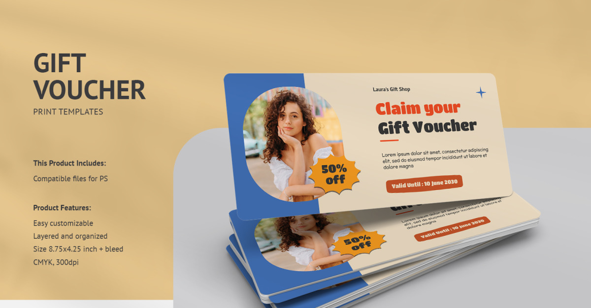 Gift Voucher PSD Templates Vol 088 #327502 - TemplateMonster