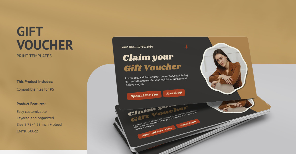 Gift Voucher PSD Templates Vol 089 #327548 - TemplateMonster