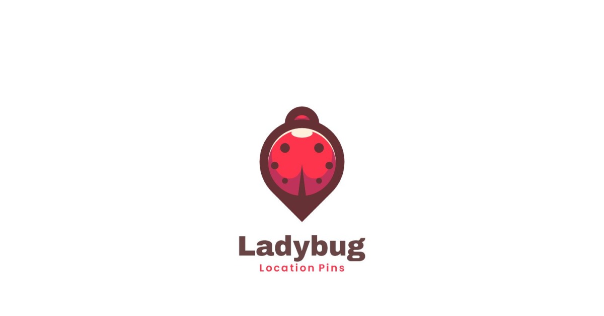 Ladybug Simple Mascot Logo Style #327728 - TemplateMonster