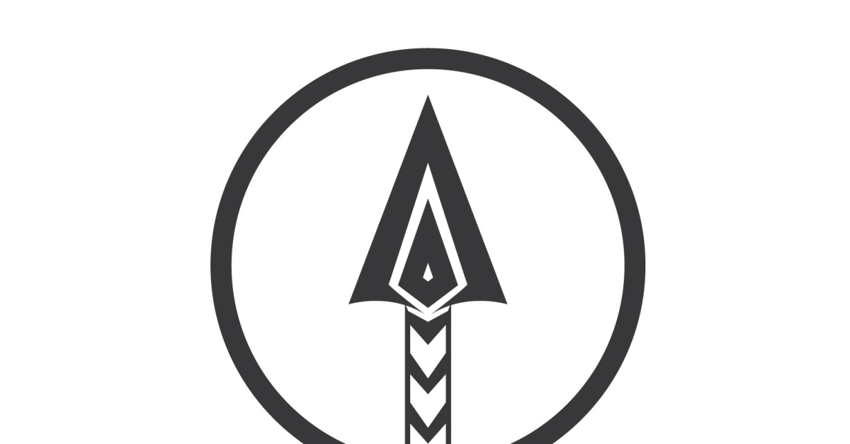 Logo de lance pour le vecteur de conception de conception d'élément v36