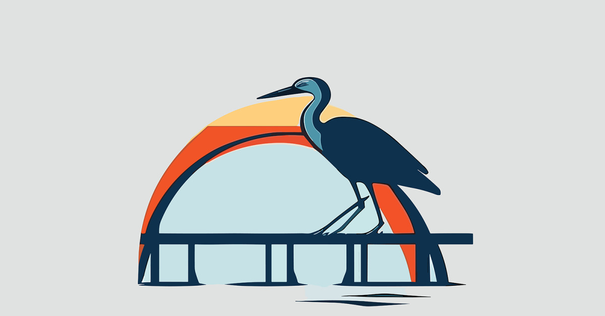 Hervey Madison Art Logo Pájaro Ilustración Vector