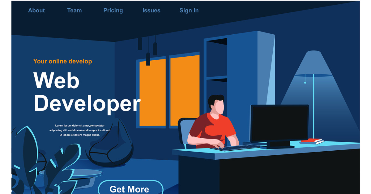 Webentwicklung, Isometrisch, Webseite, Flache, Konzept, Design ...